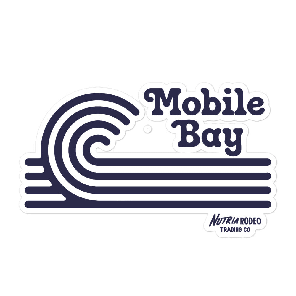 Mobile Bay Waves Sticker – The Nutria Rodeo Trading Co.